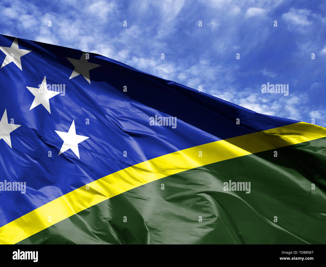 Solomon islands national flag light hi-res stock photography and images ...