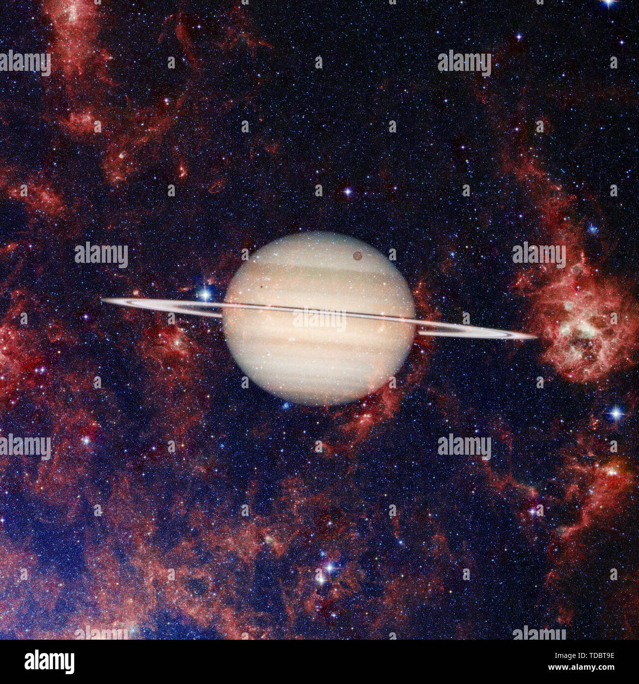 Saturn - planet of the Solar system. Science wallpaper. Elements of ...