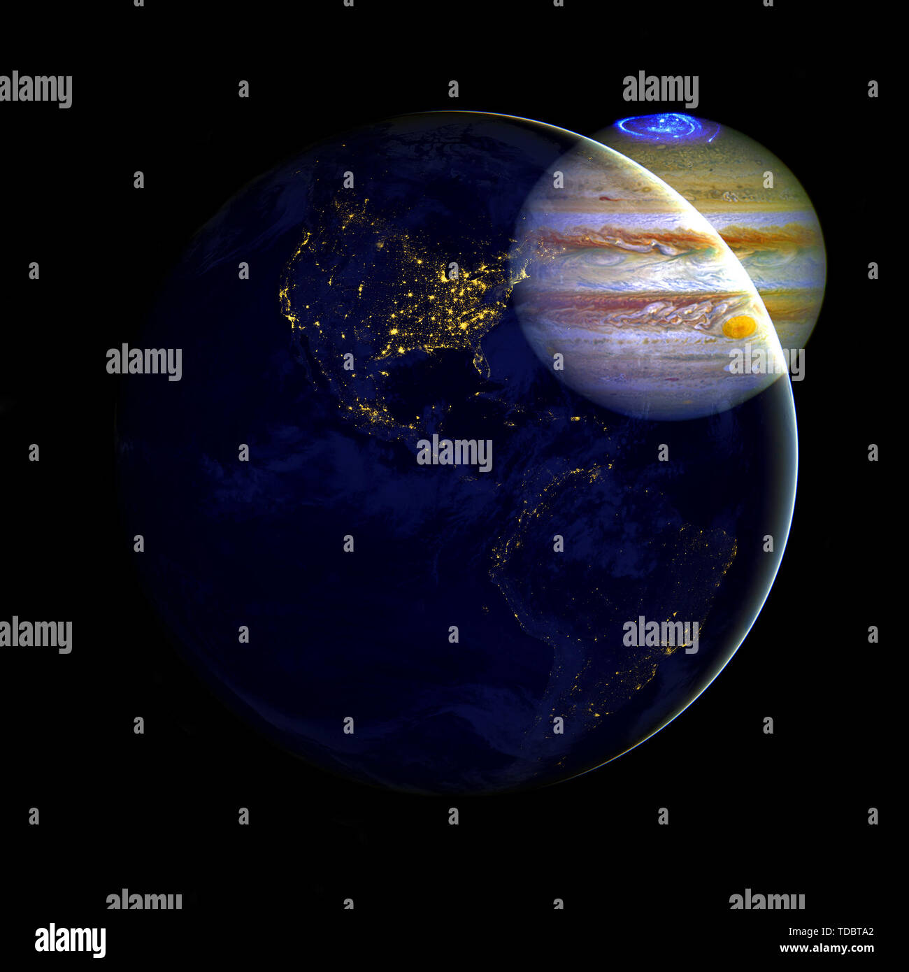 Planet Jupiter in outer space. Science wallpaper. Beauty of the ...