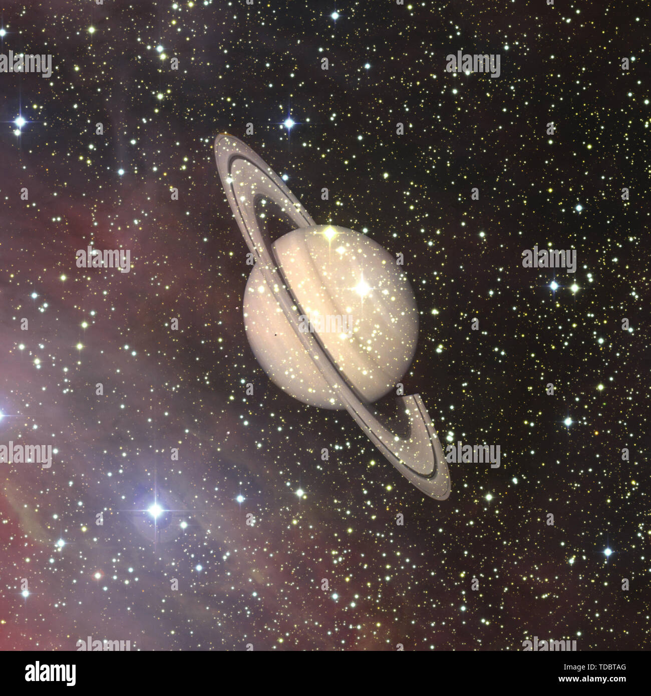 Saturn. Incredibly beautiful planets, galaxies, dark and cold beauty of ...