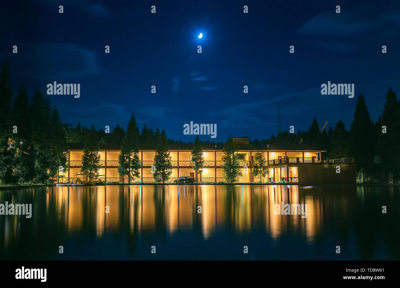 Night tourist landscape landscape rivers and lakes hi-res stock ...