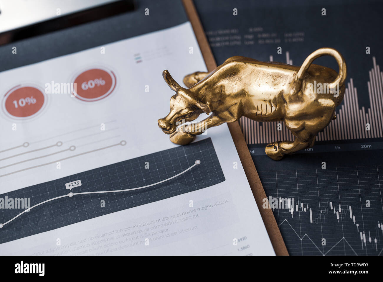 Financial stock market investment and financial management Stock Photo ...