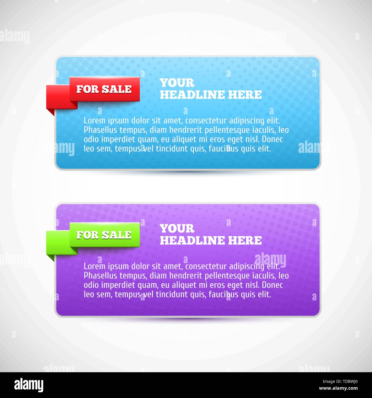 Modern horizontal web banner. Vector illustration for your design Stock ...