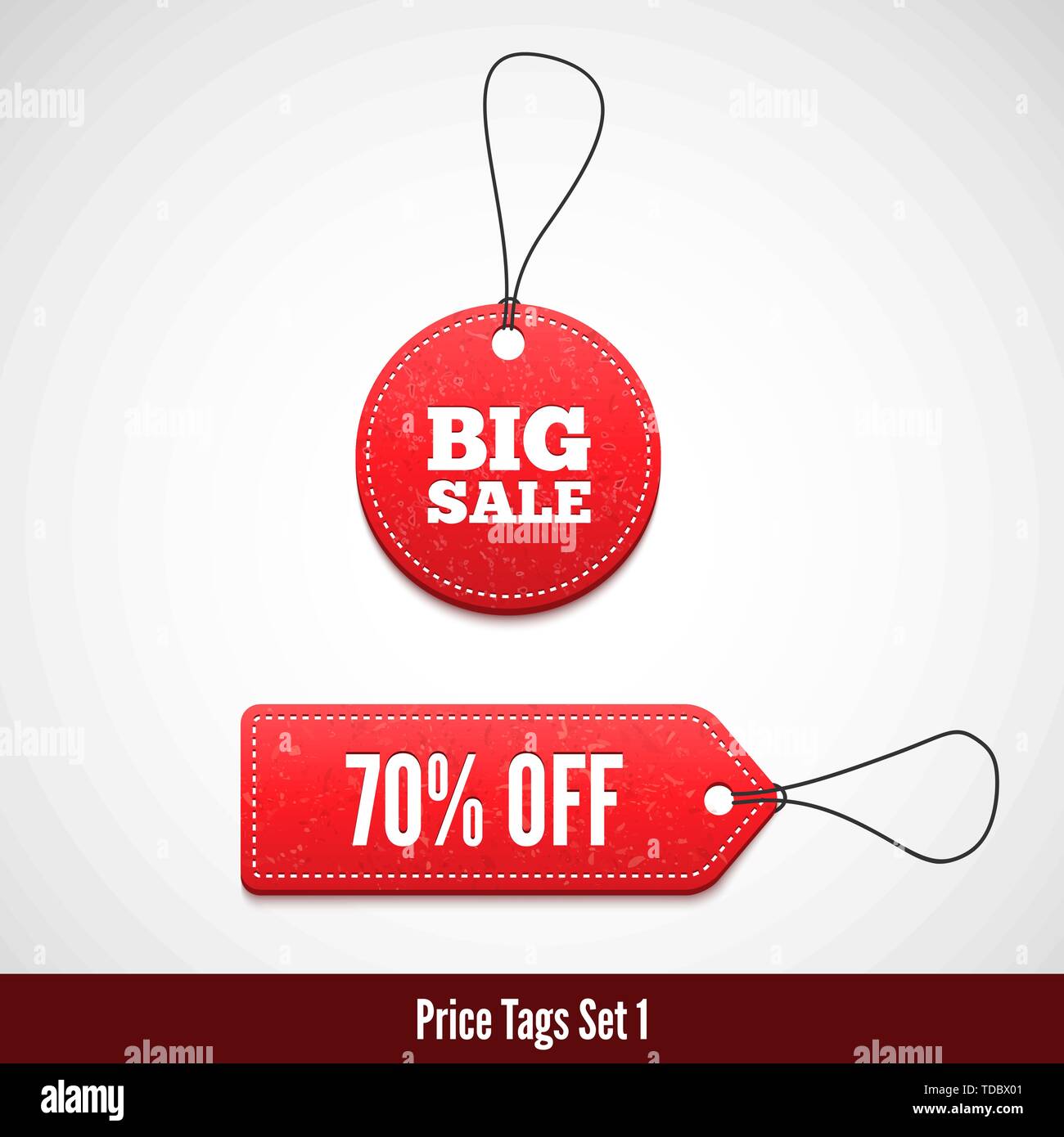 3D Price tags set one. Vector illustration for your design Stock Vector ...
