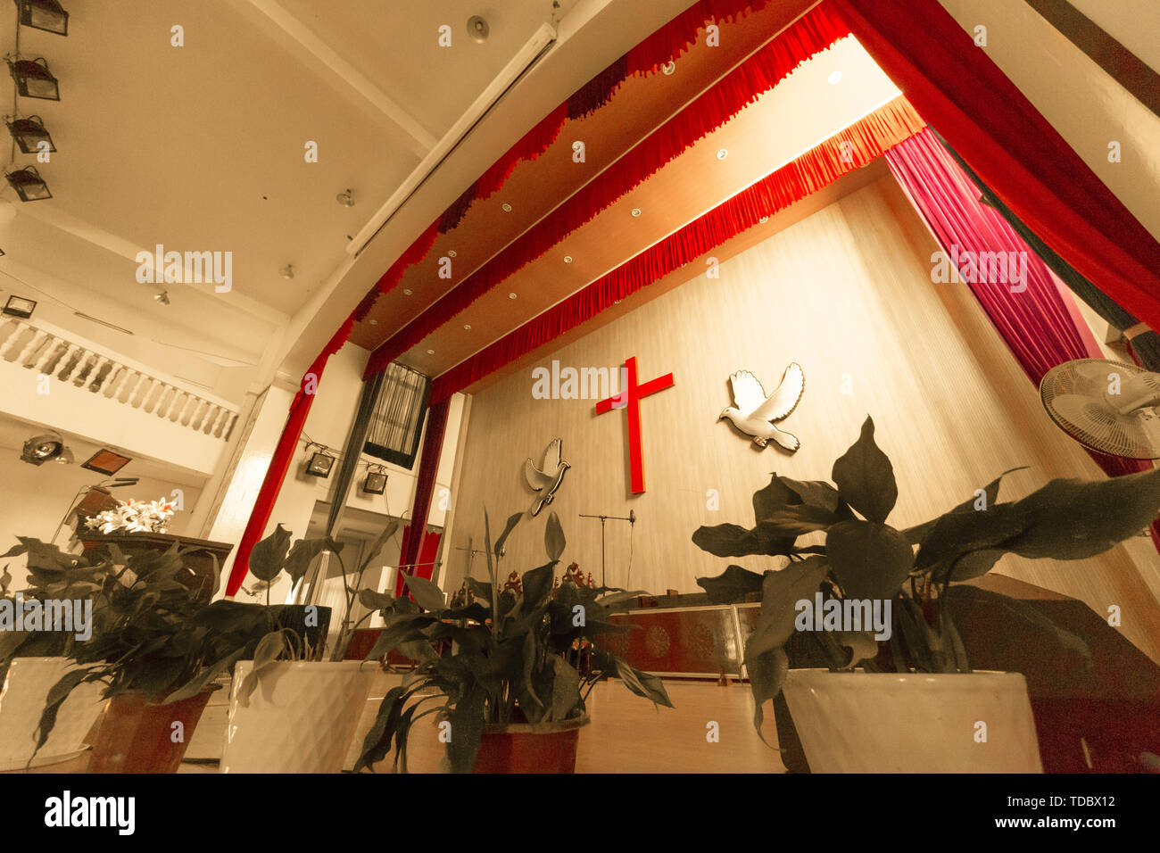 Inside the church Stock Photo - Alamy