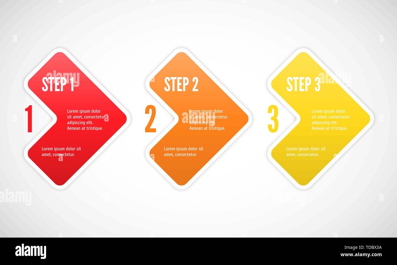 One two three - vector progress steps. Vector illustration for your ...