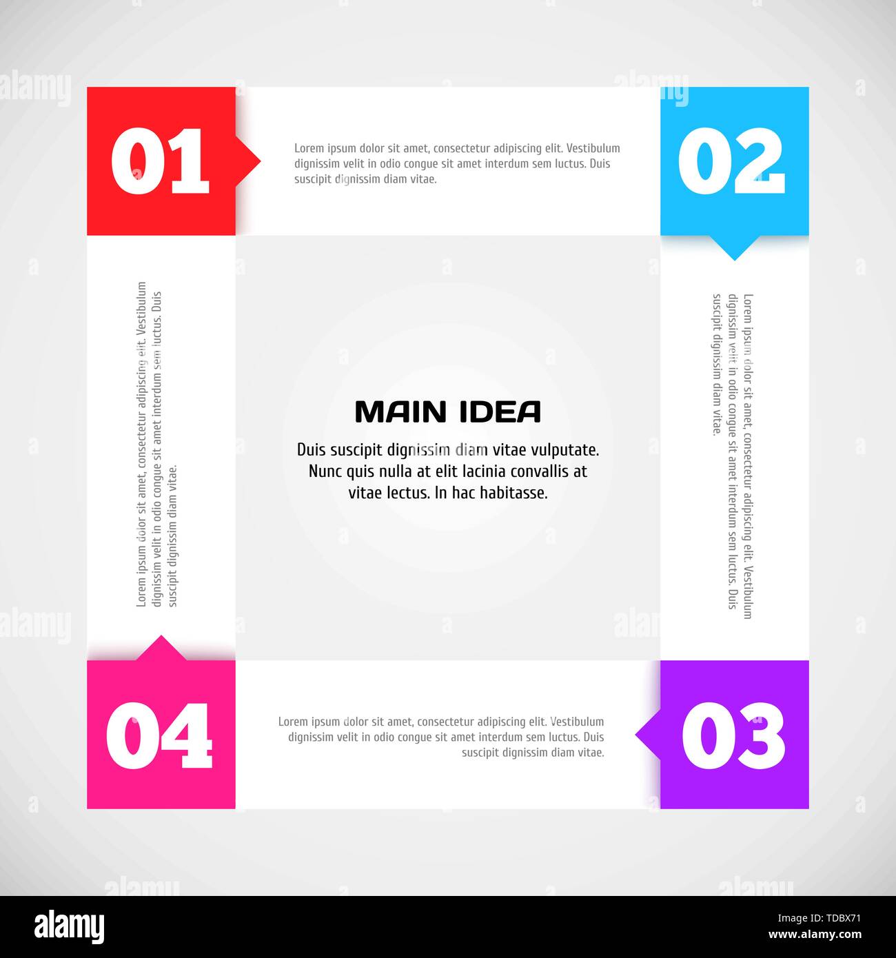 Modern arrow number options banner. Vector illustration for your design ...