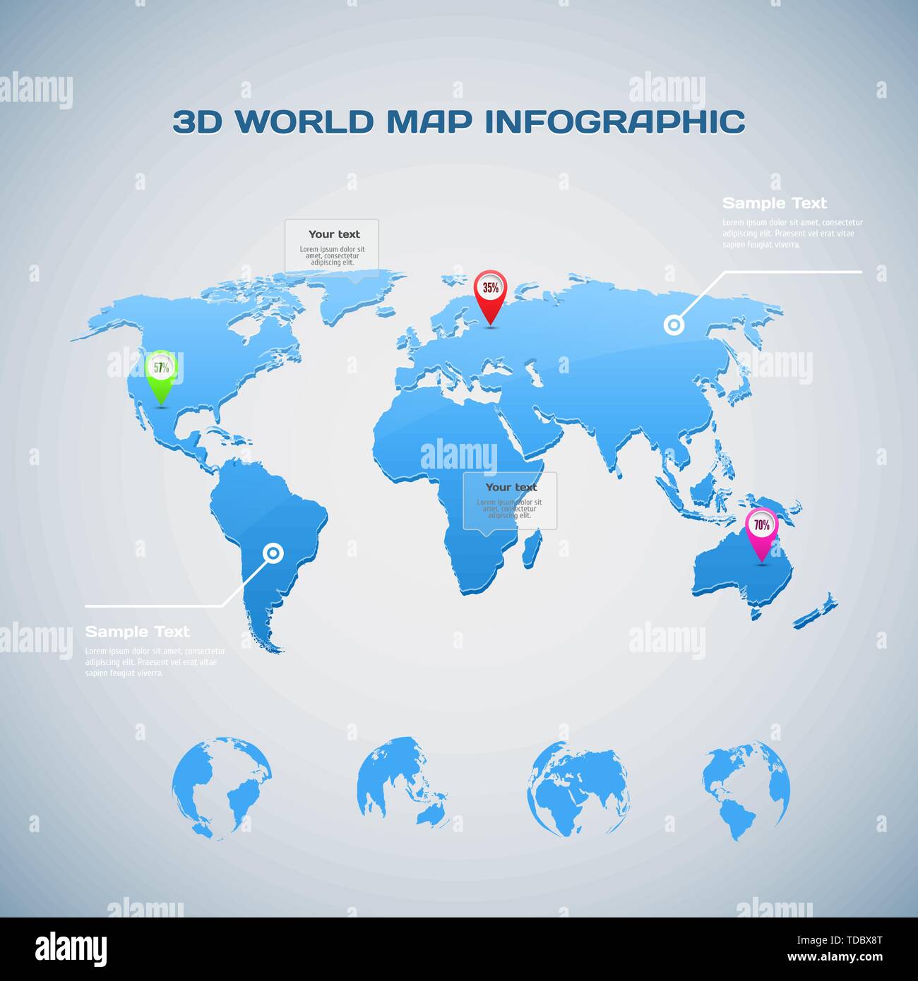Infographic world map hi-res stock photography and images - Alamy