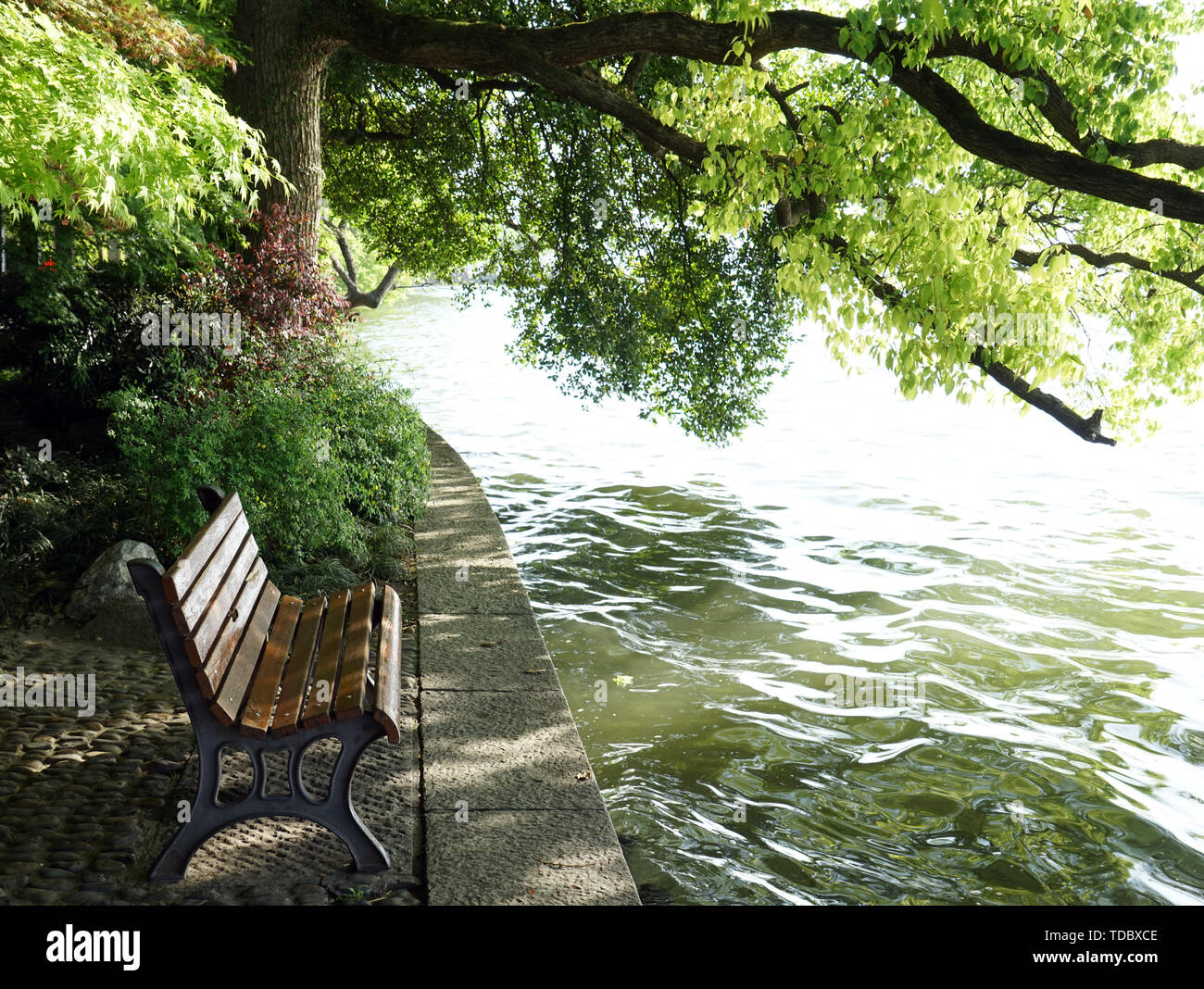 Spring color of West Lake Scenic Area Stock Photo - Alamy