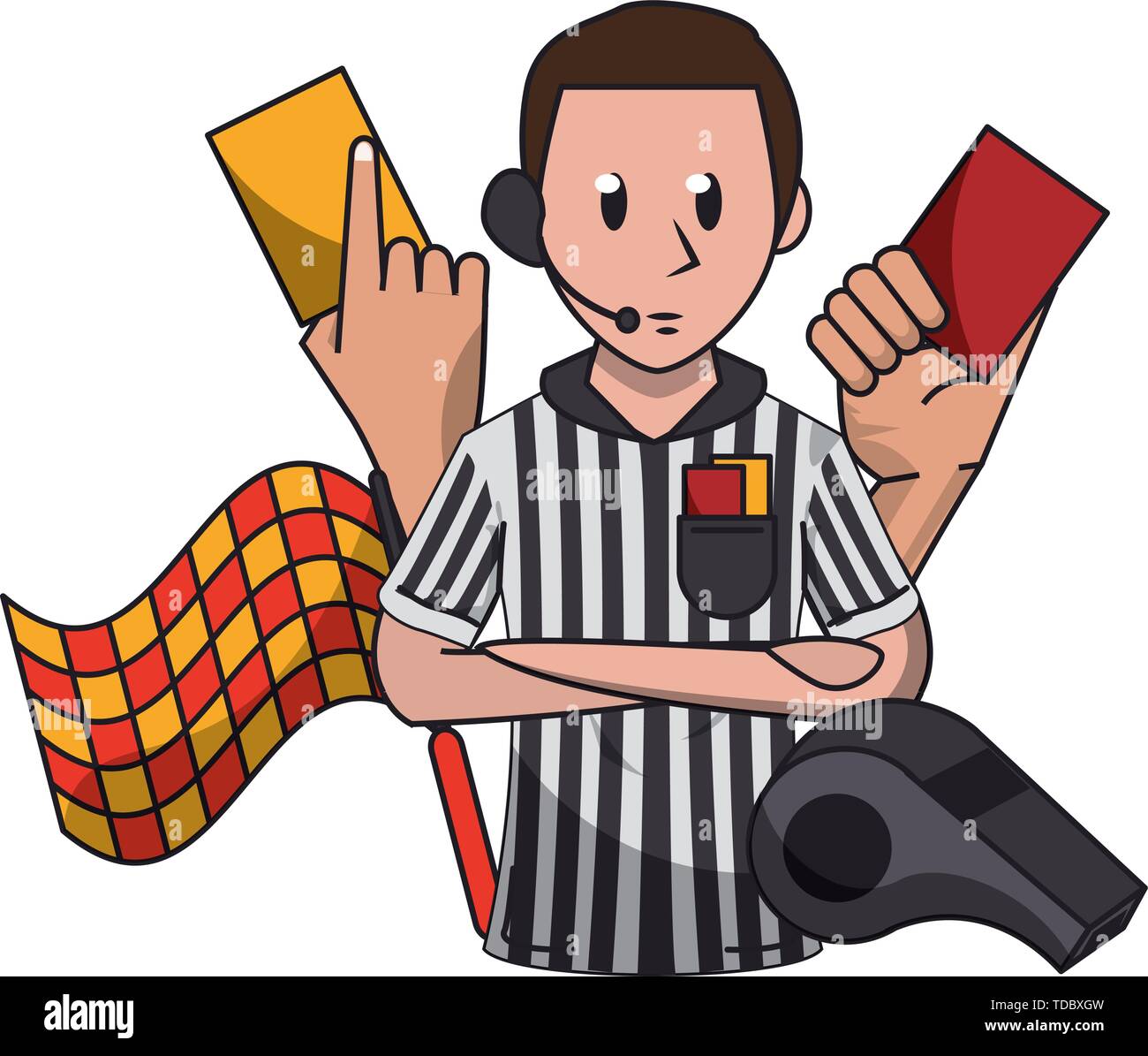 Soccer referee sport cartoons isolated Stock Vector Image & Art - Alamy