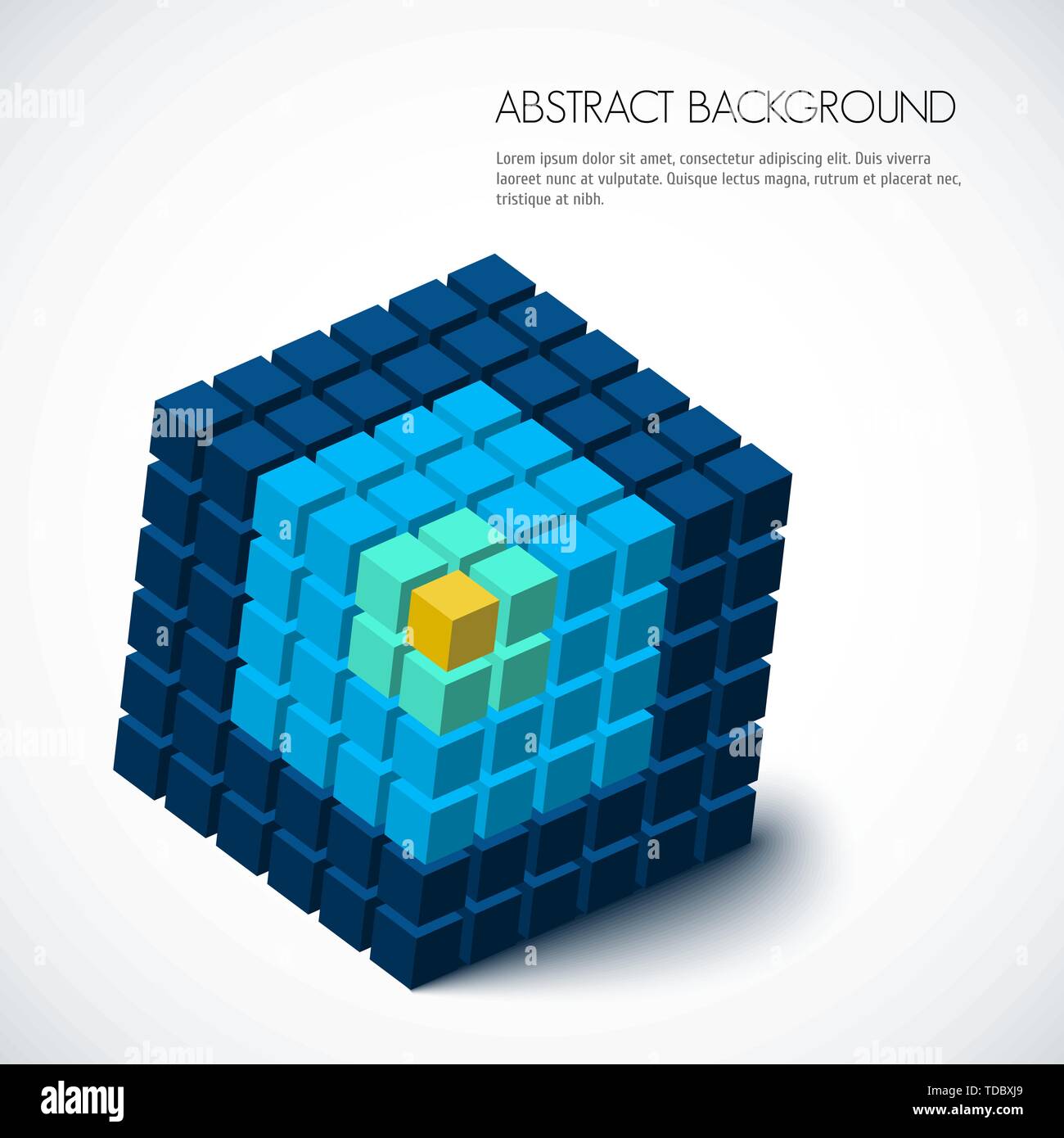 3d cube geometric lines Stock Vector Images - Alamy