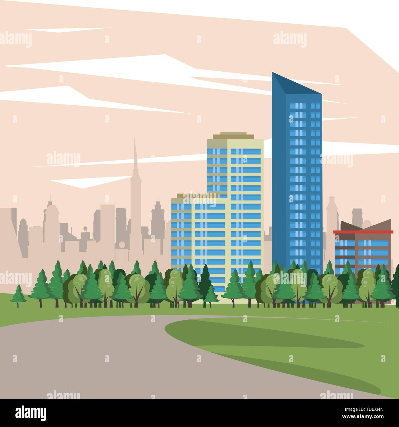 Urban buildings cityscape view scenary Stock Vector Image & Art - Alamy