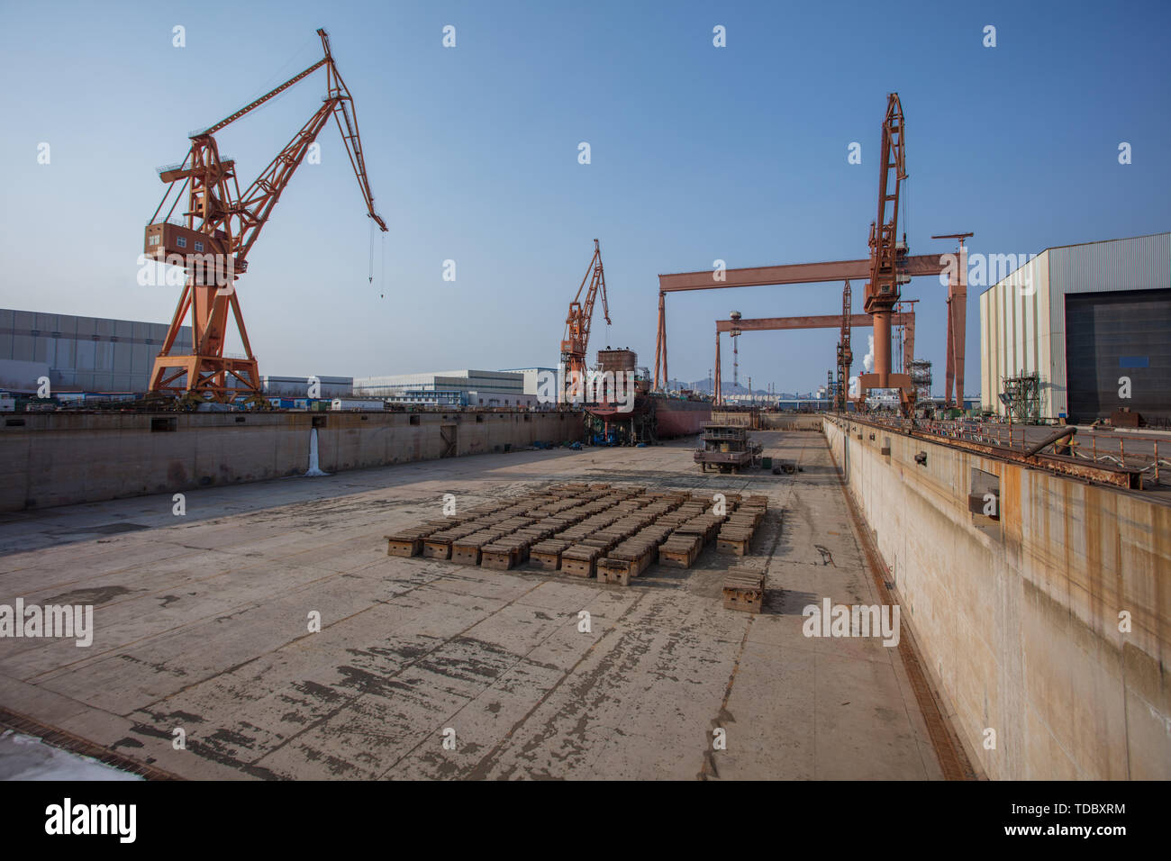 Shipbuilding industrial base Stock Photo - Alamy