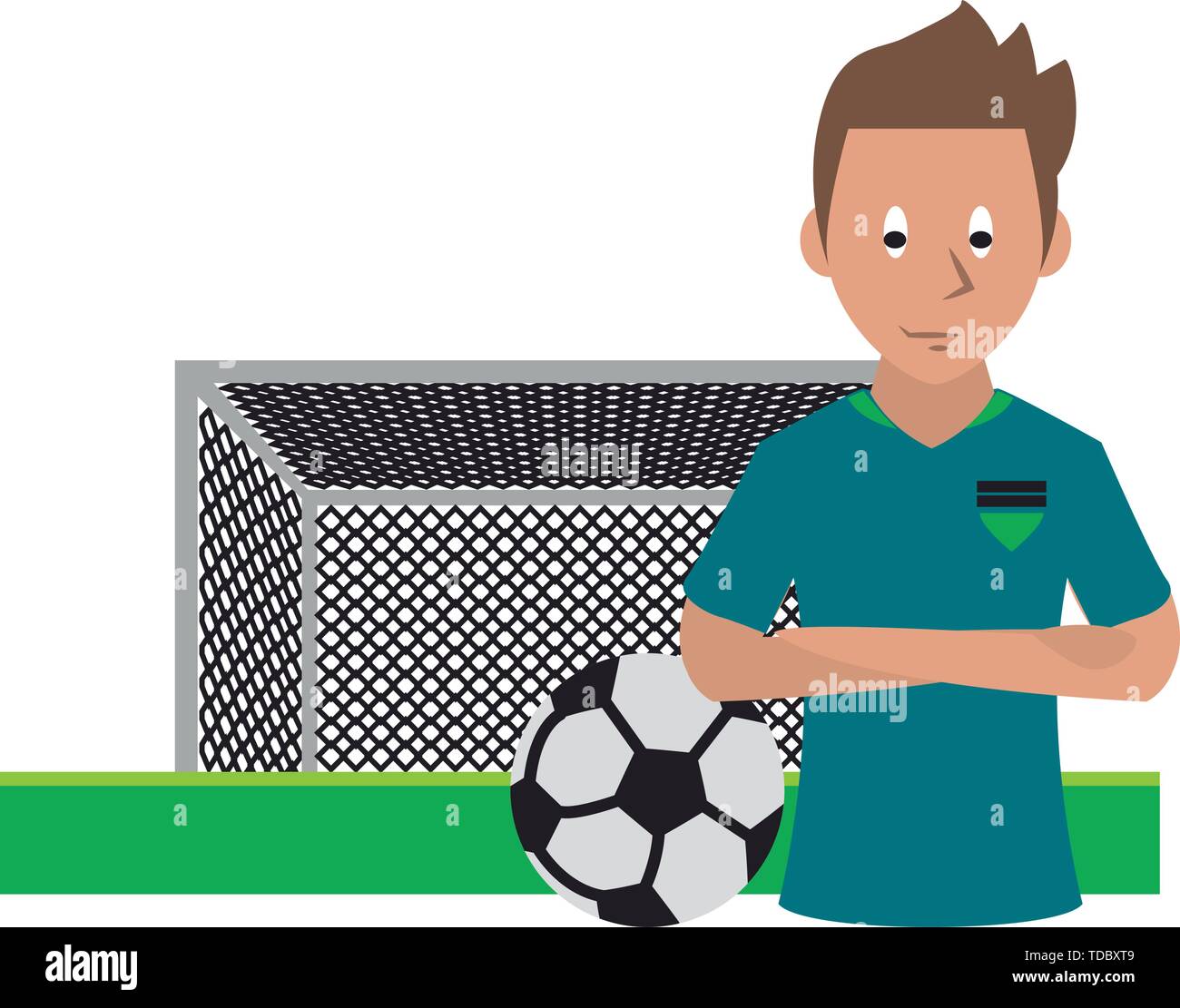 Soccer player sport game cartoon Stock Vector Image & Art - Alamy