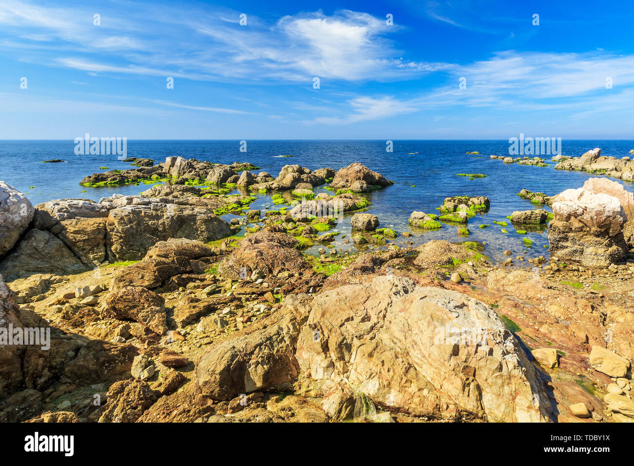 The blue sea Stock Photo - Alamy