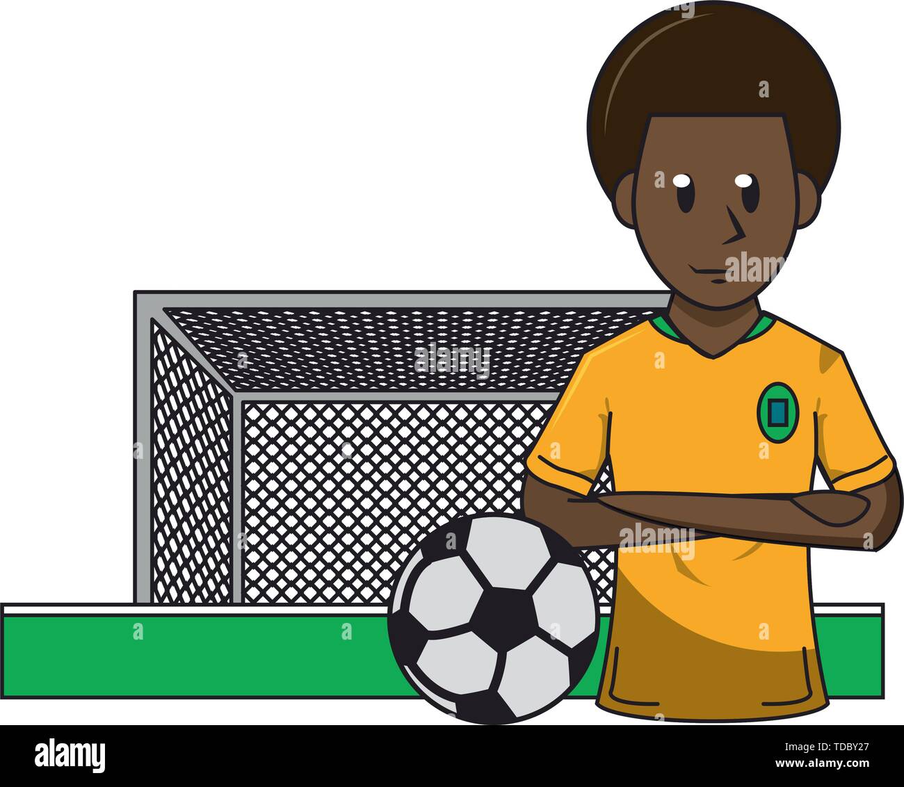 Soccer player sport game cartoon Stock Vector Image & Art - Alamy
