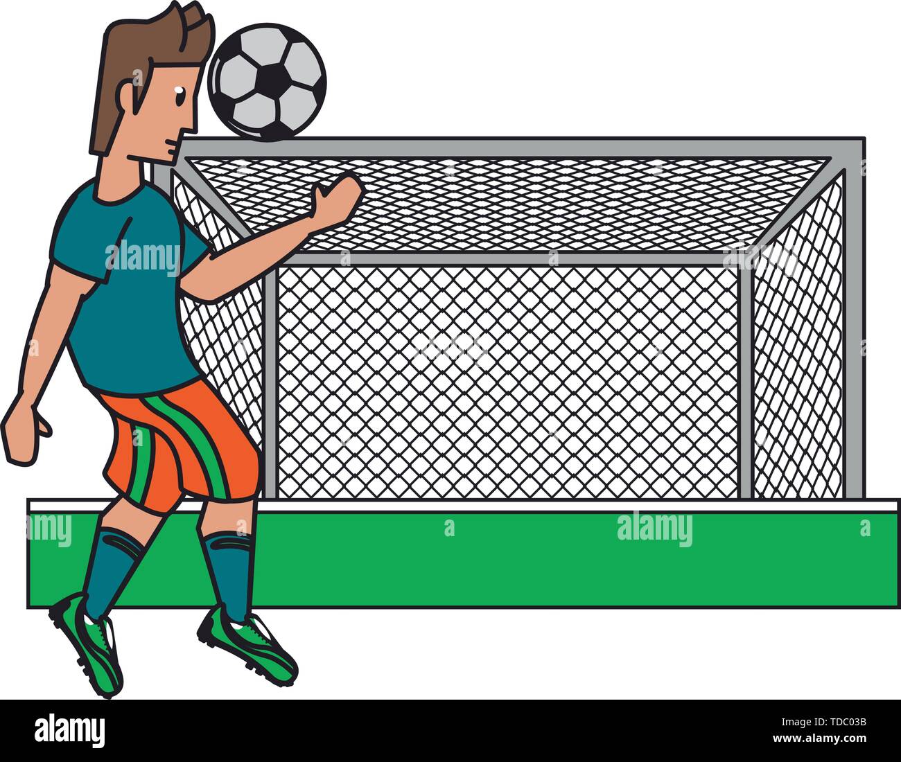 Soccer player sport game cartoon Stock Vector Image & Art - Alamy