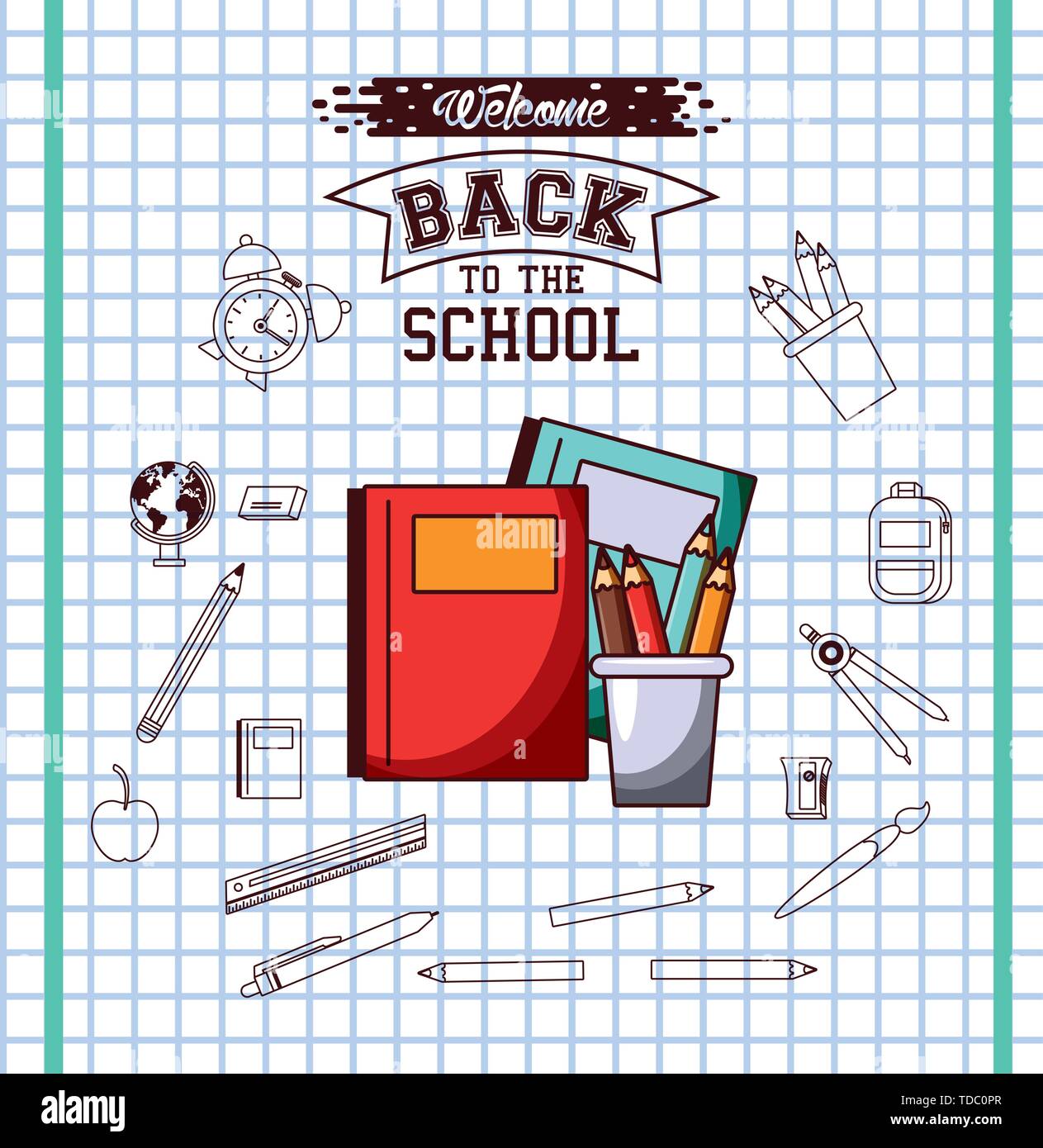 Back to school season card and poster Stock Vector Image & Art - Alamy