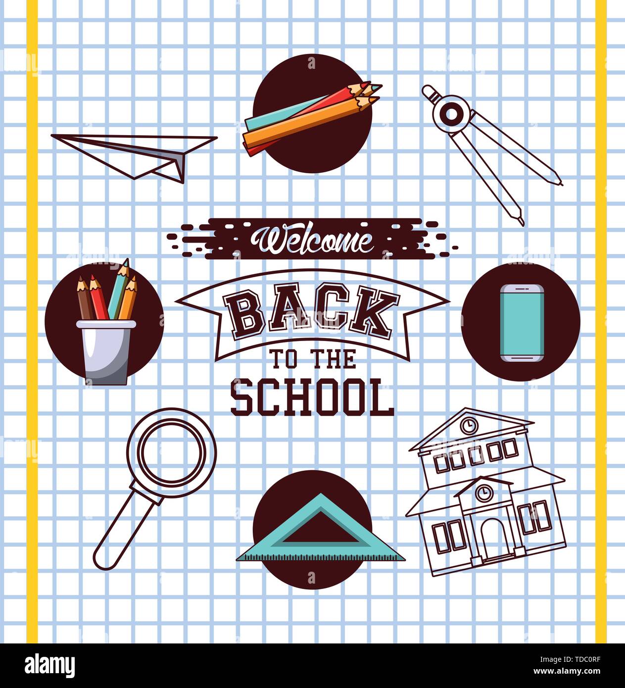 Back to school season card and poster Stock Vector Image & Art - Alamy