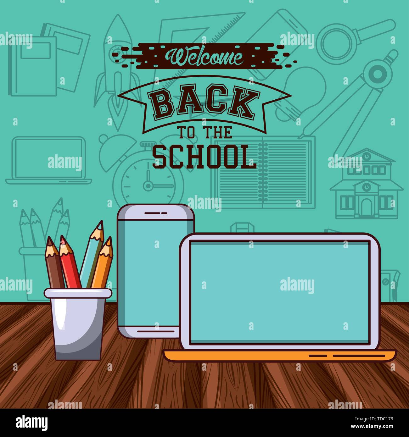 Back to school season card and poster Stock Vector Image & Art - Alamy