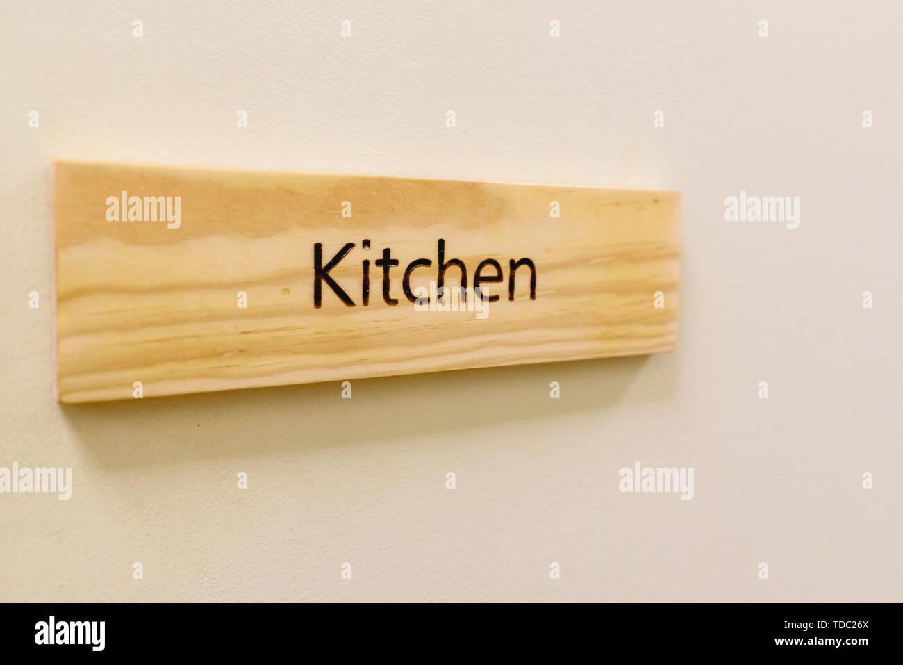 Wooden sign with the word Kitchen Stock Photo - Alamy