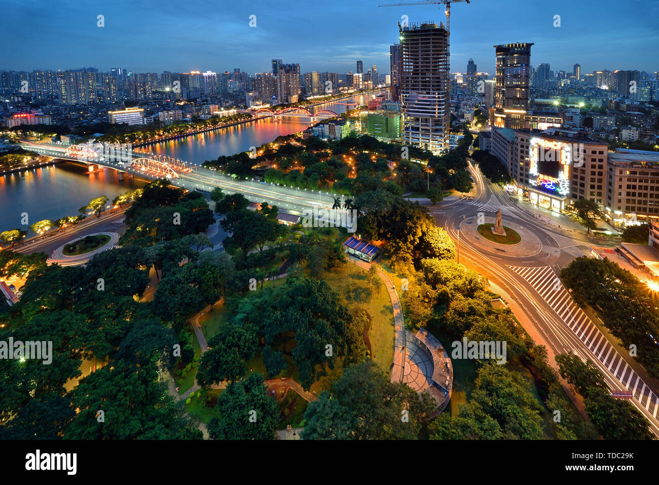 Night view of Haizhu Plaza, Guangzhou Stock Photo - Alamy