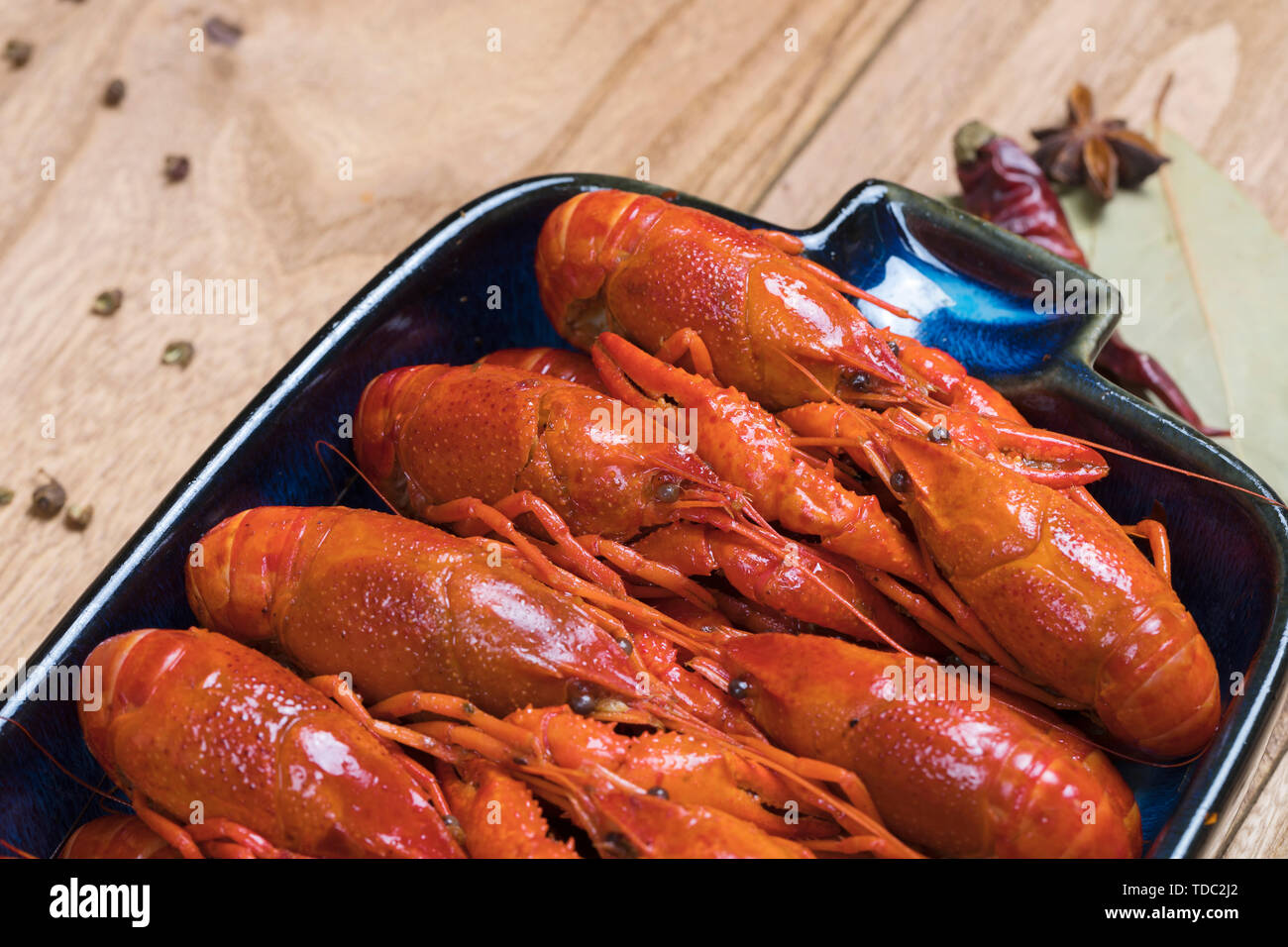 Delicious spicy crayfish Stock Photo - Alamy