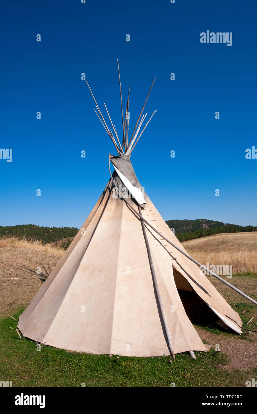 Traditional tepee of American Natives at "Tatanka-Story of the bison ...