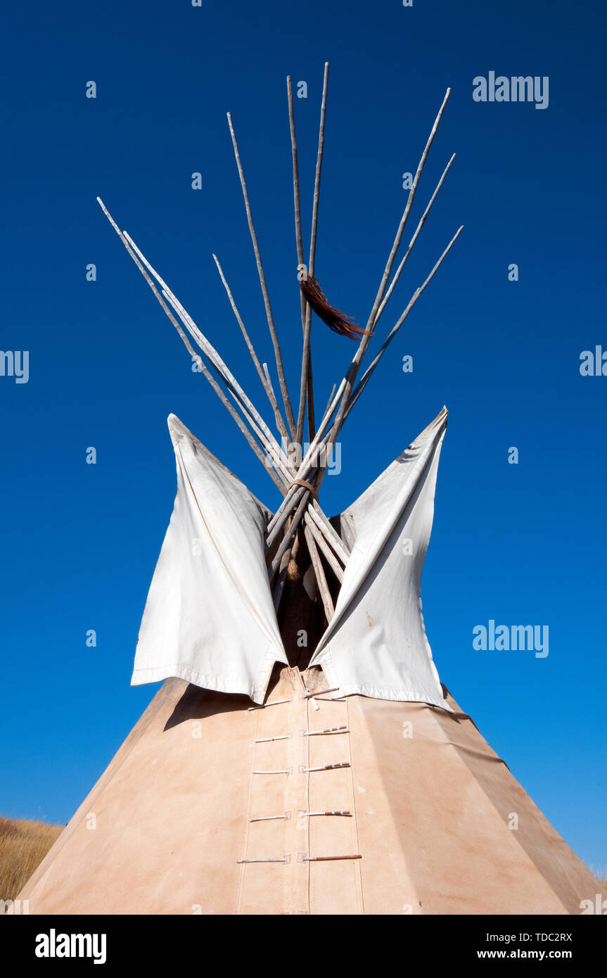 Traditional tepee of American Natives at "Tatanka-Story of the bison ...