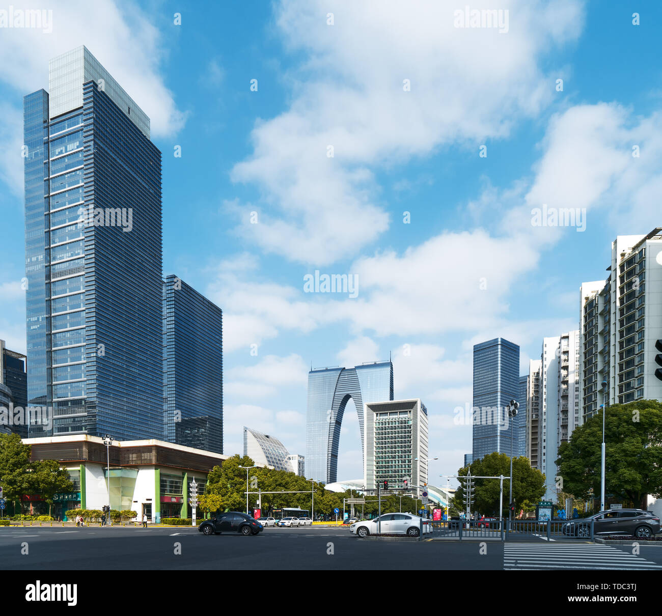 Landscape of urban architecture in Suzhou Park Stock Photo - Alamy