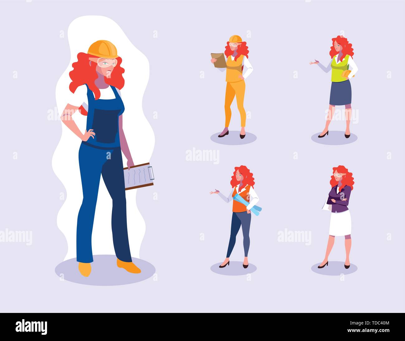 Set of workers design, Working occupation person job corporate employee ...