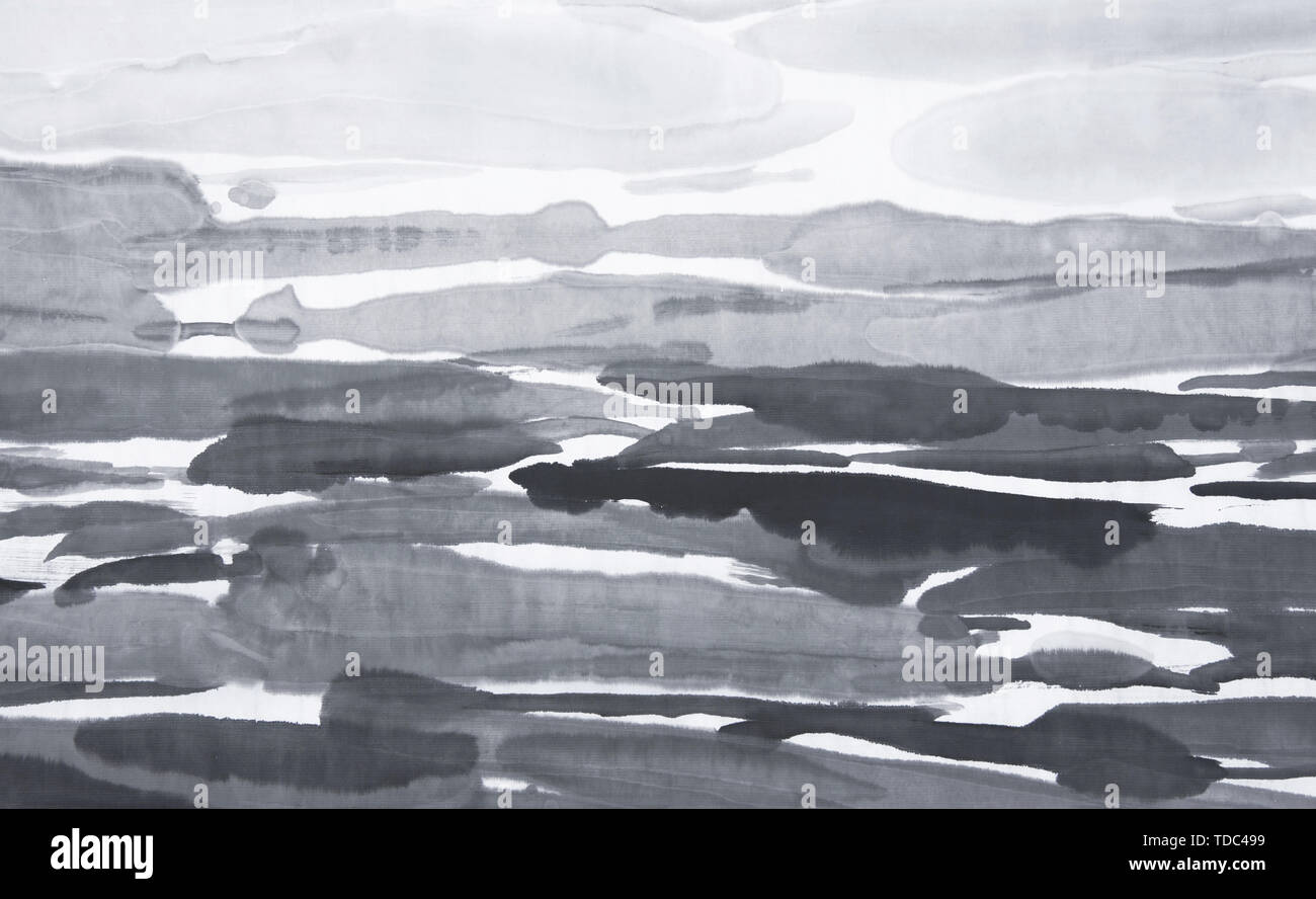 Abstract landscape ink background Stock Photo - Alamy