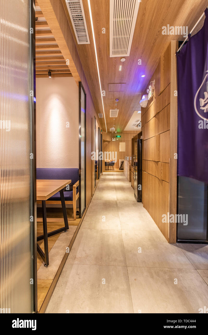Space Design of Japanese Restaurant Stock Photo - Alamy