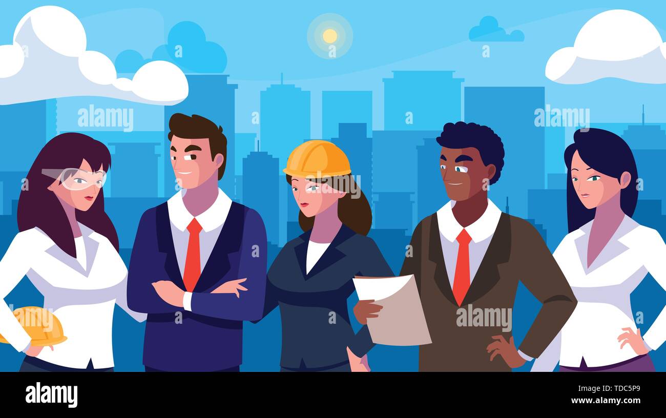 Set of workers design, Working occupation person job corporate employee ...