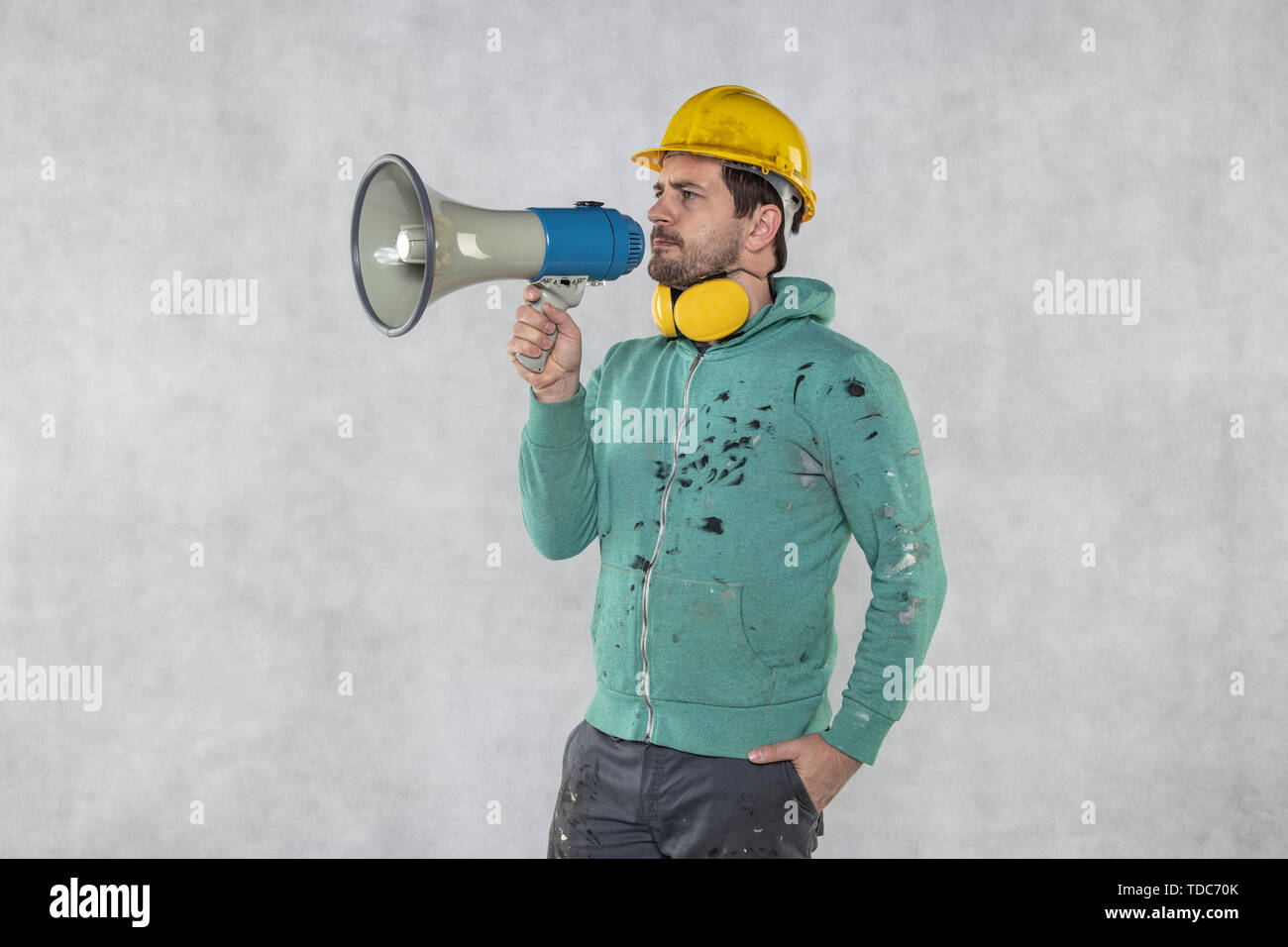 Person With A Megaphone High Resolution Stock Photography and Images ...