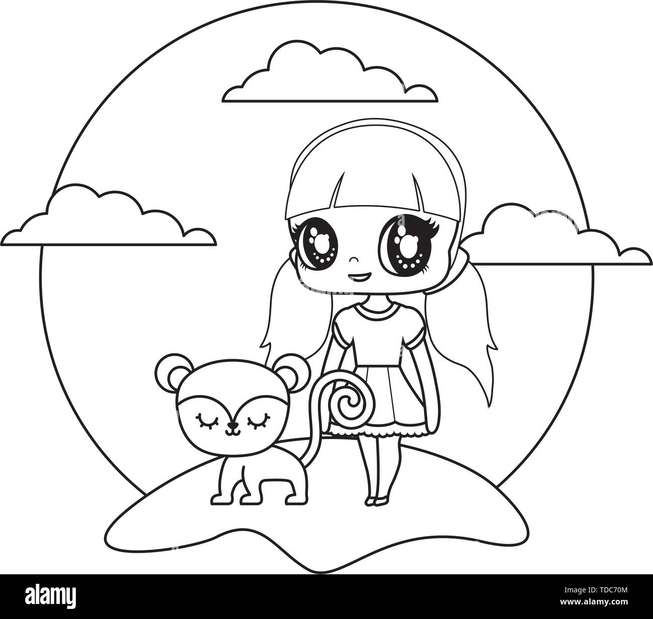 Monkey doll Stock Vector Images - Alamy