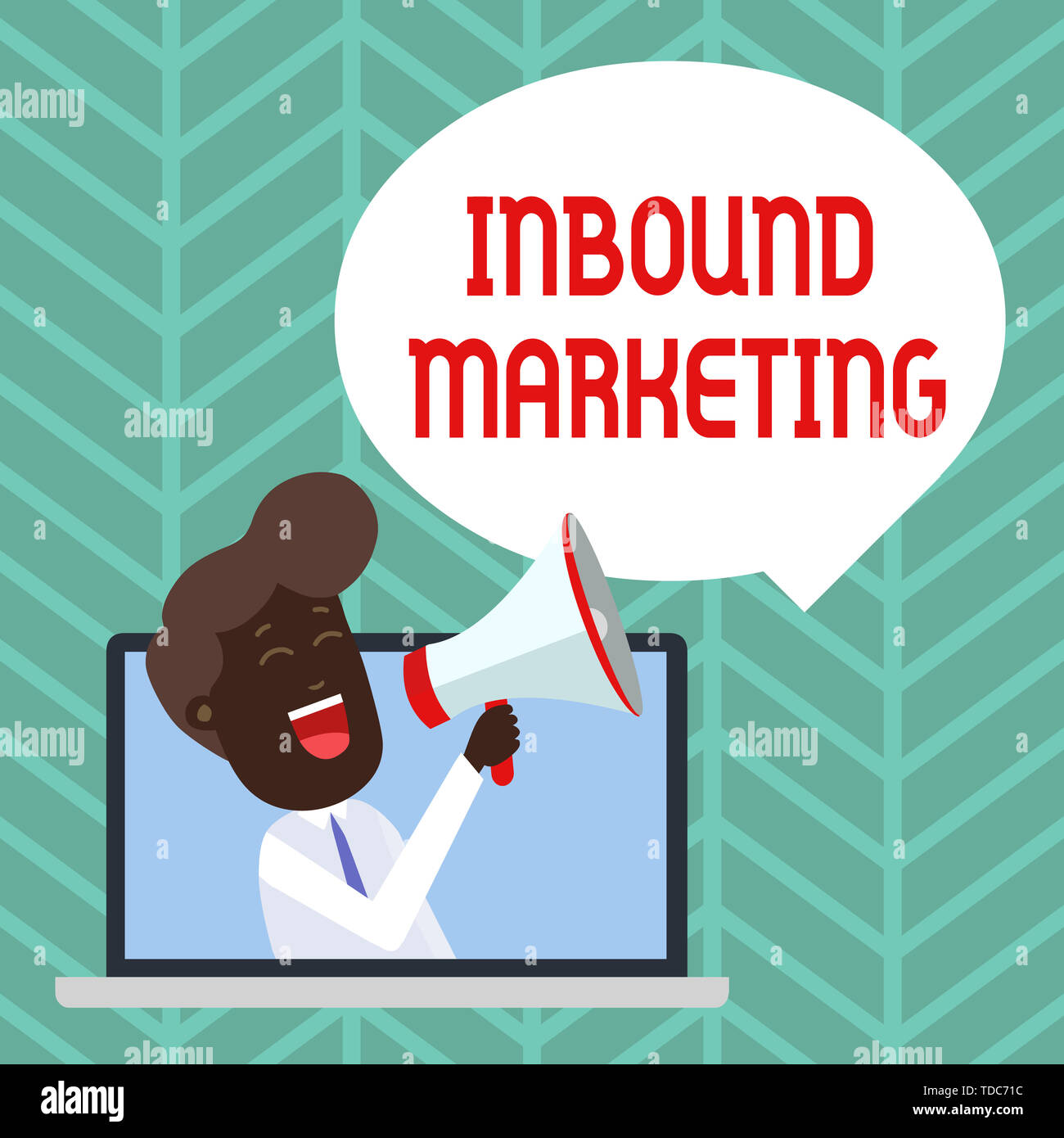 Writing Note Showing Inbound Marketing Business Concept For Process Of Attracting The Attention