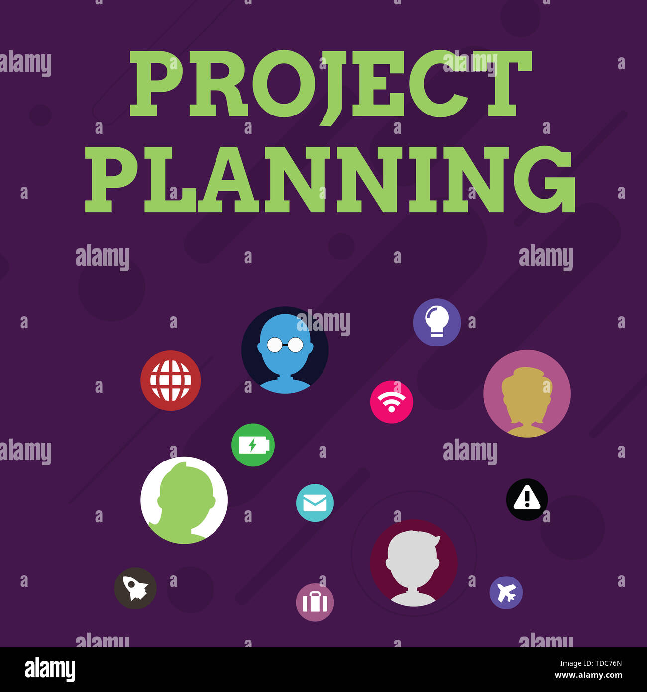 Word writing text Project Planning. Business photo showcasing schedules ...