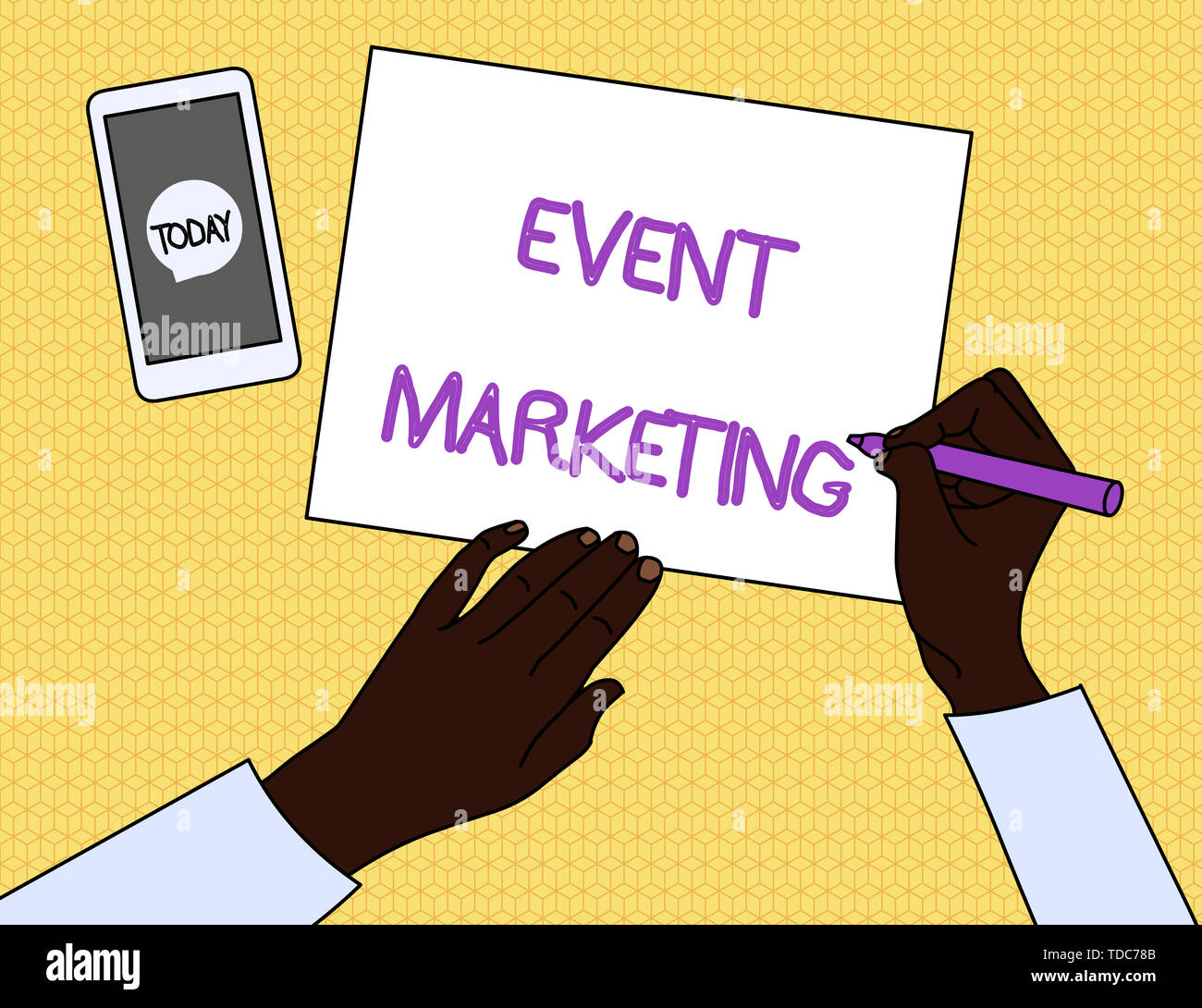 Handwriting Text Event Marketing Conceptual Photo Describes Process Of Developing Display To