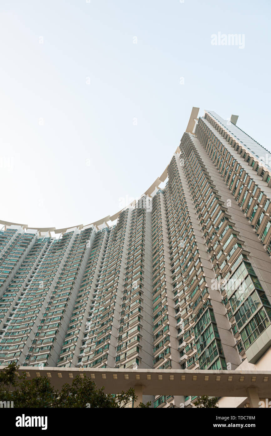 Big residential building in Hong Kong Stock Photo - Alamy