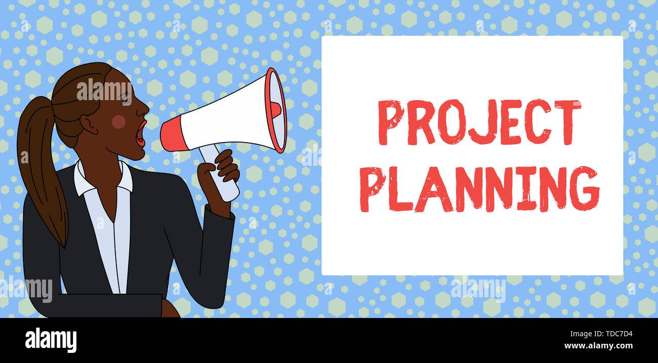 Text sign showing Project Planning. Business photo text schedules such ...