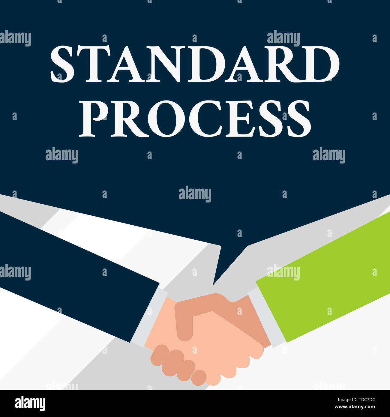 Conceptual hand writing showing Standard Process. Concept meaning rules ...