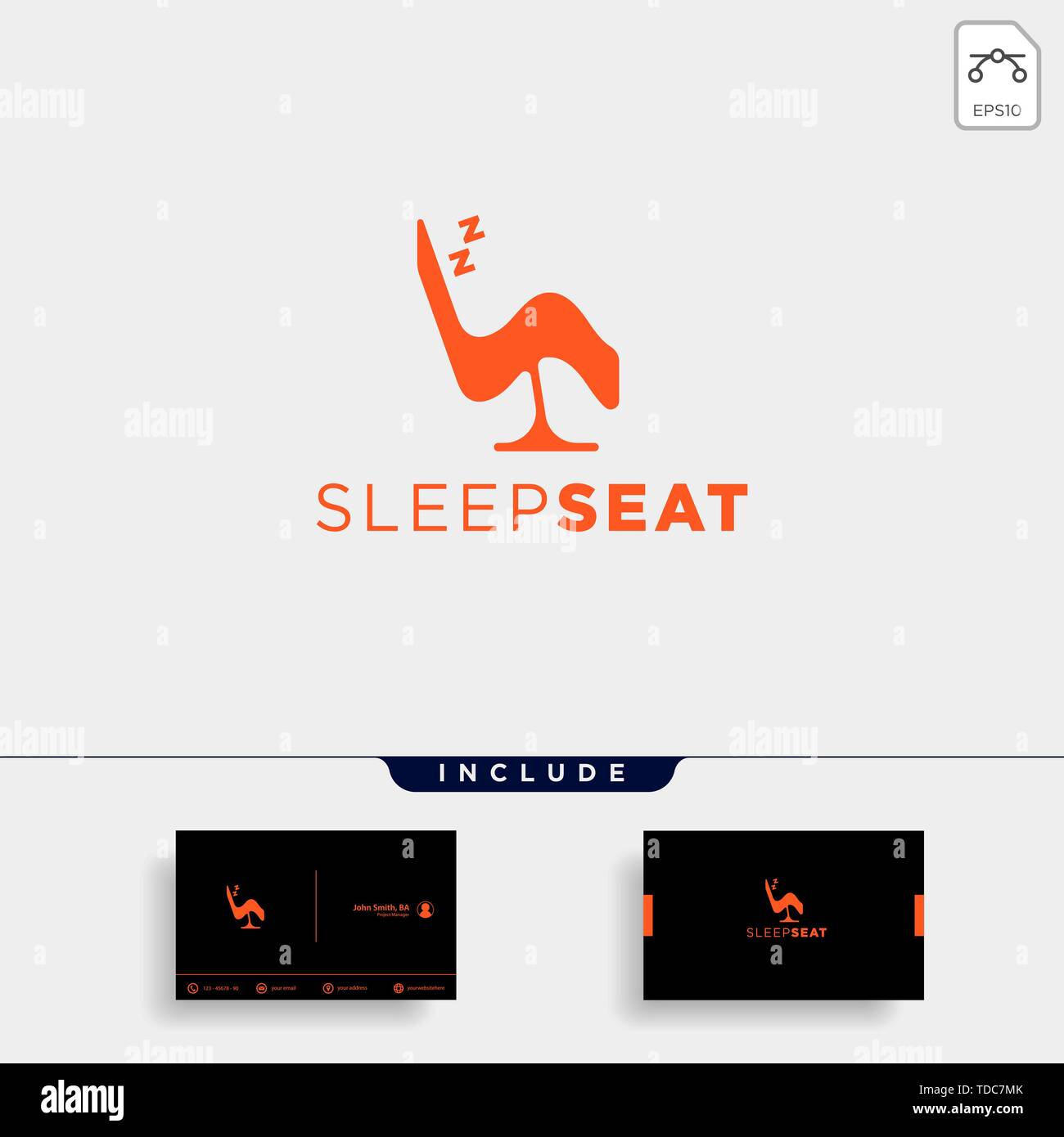chair relax logo design vector icon element isolated Stock Vector Image ...