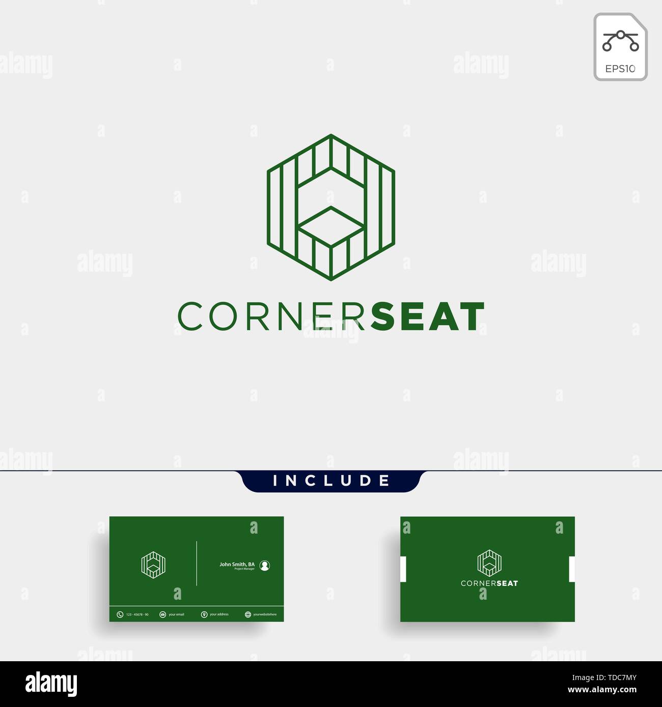 modern chair logo design vector element isolated Stock Vector Image ...