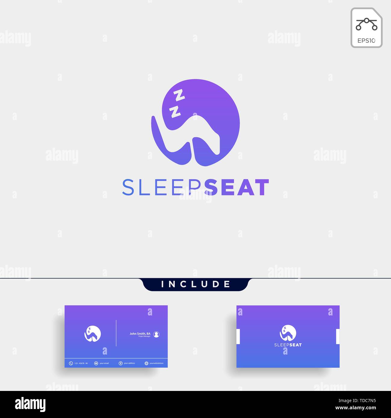 chair relax logo design vector icon element isolated Stock Vector Image ...