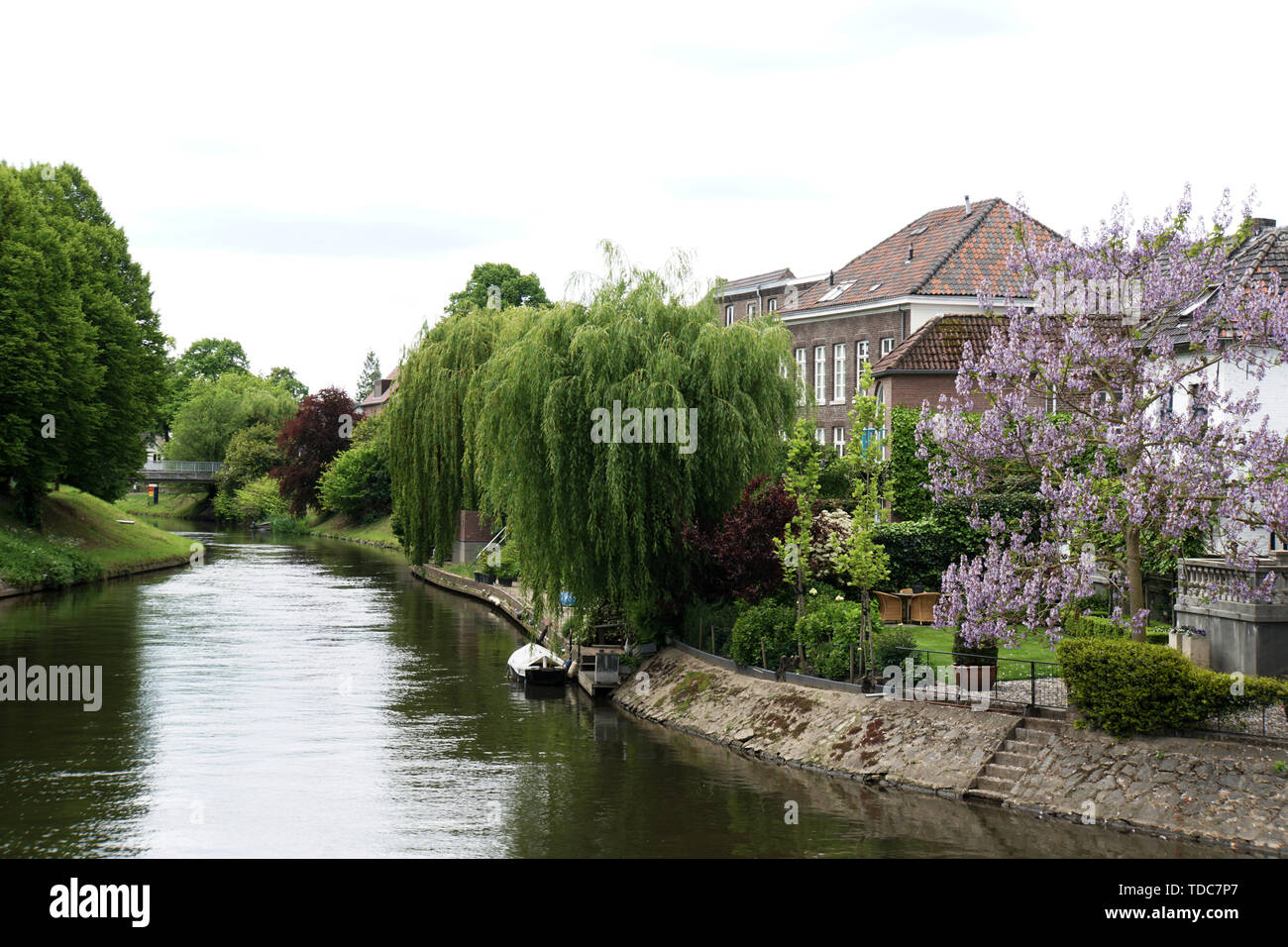 Rur kurz vor der Mündung in die Maas, Roermond, Limburg, Niederlande ...