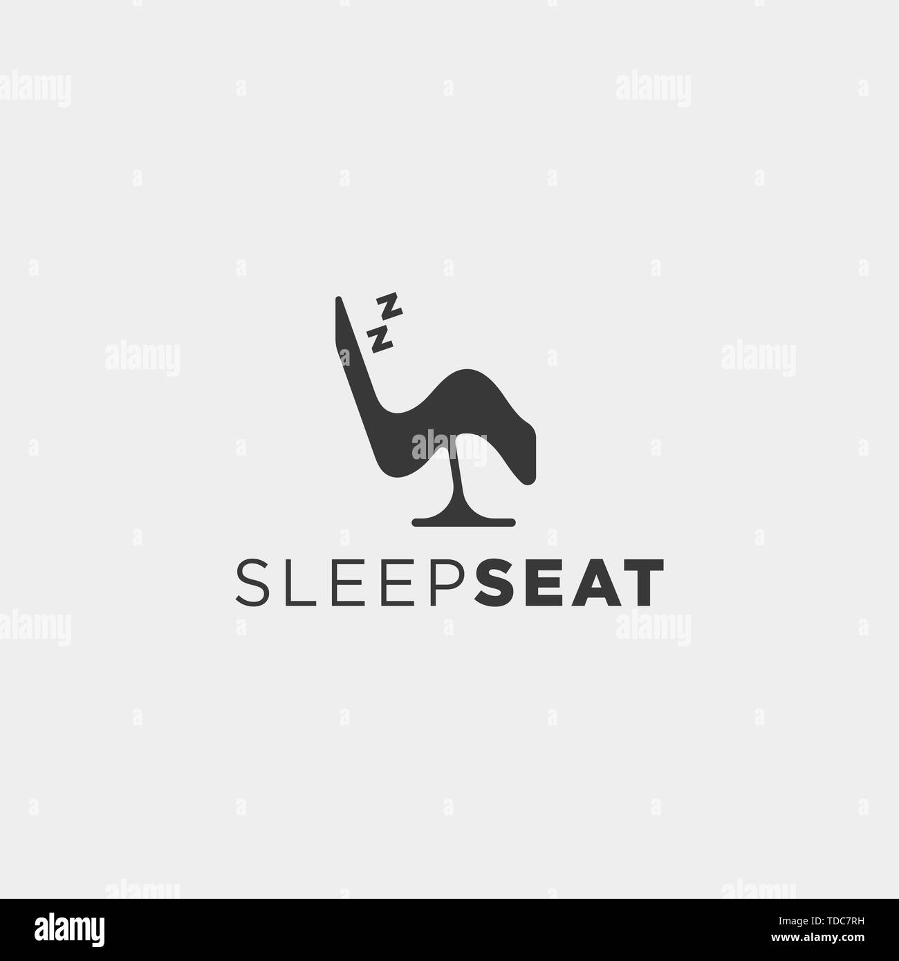 chair relax logo design vector icon element isolated Stock Vector Image ...