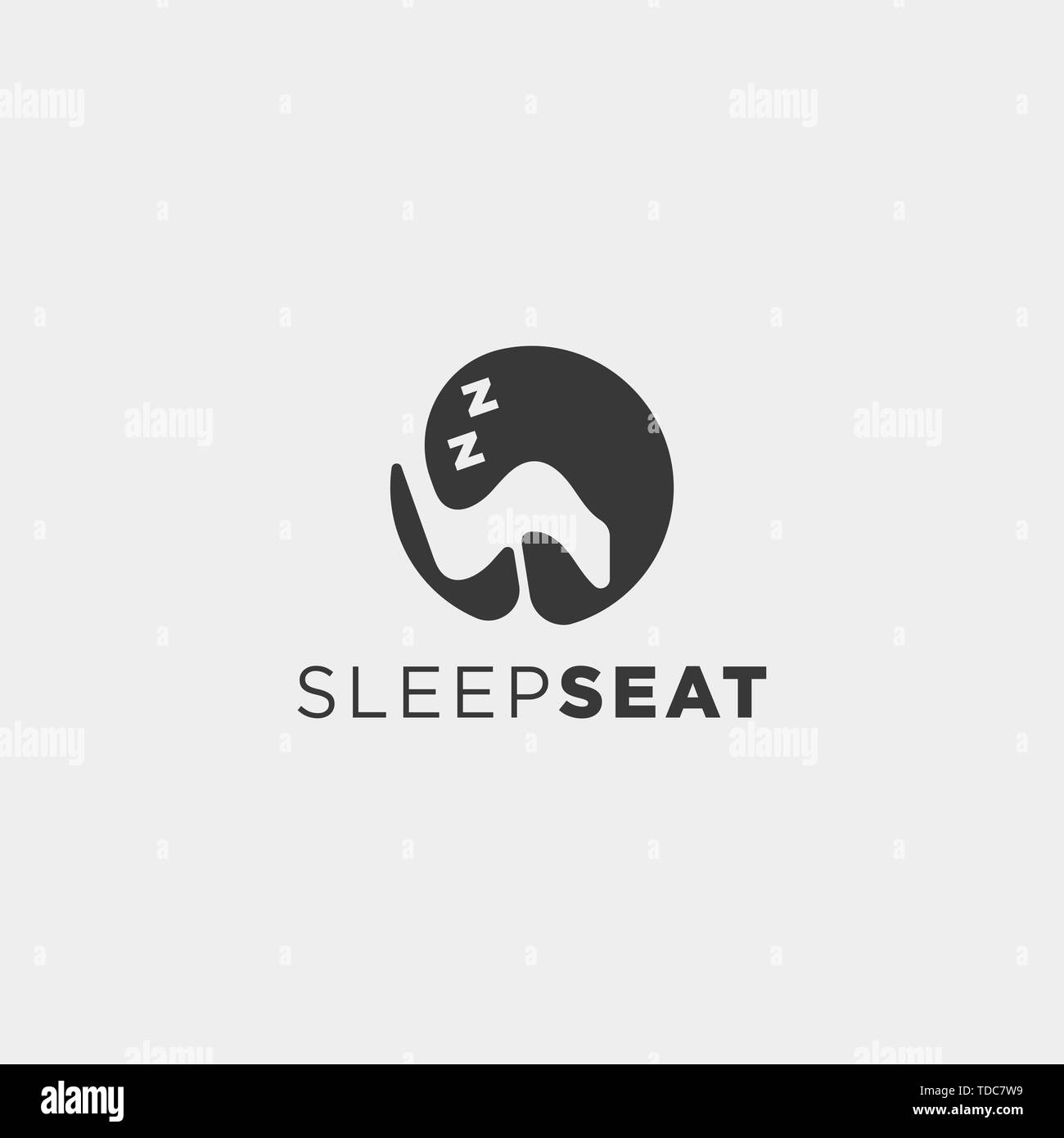 chair relax logo design vector icon element isolated Stock Vector Image ...