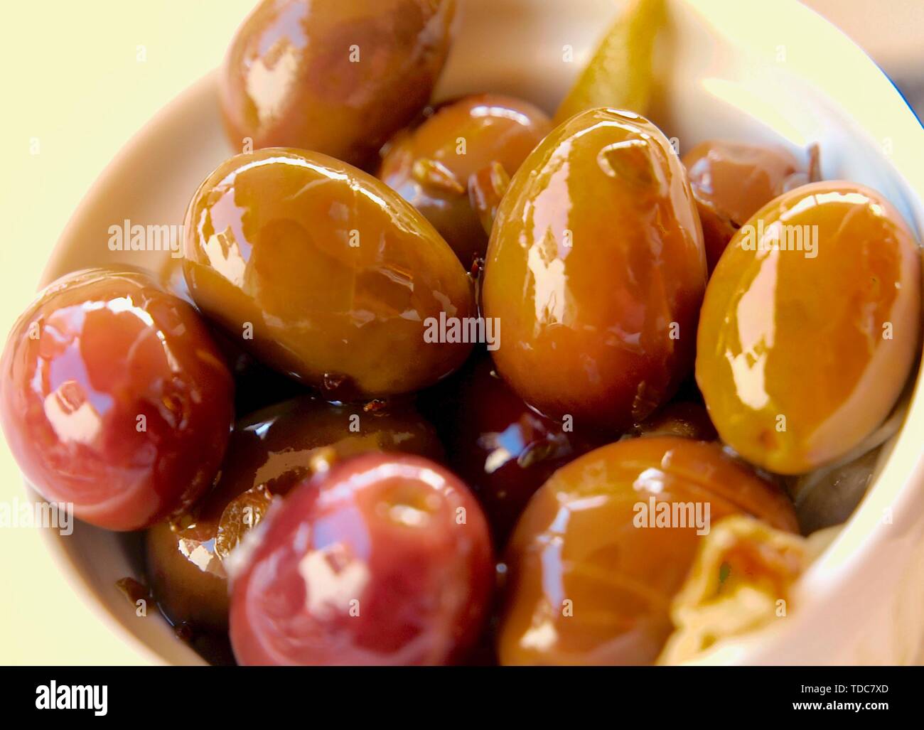 Pickled olives vegetables top hi-res stock photography and images - Alamy