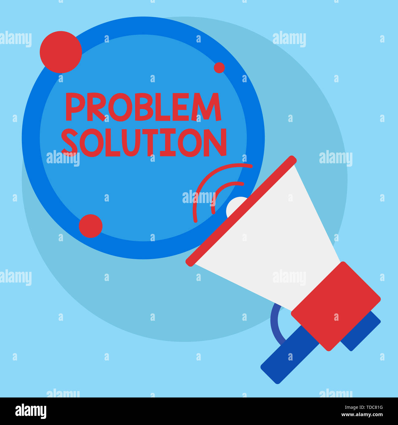Writing note showing Problem Solution. Business concept for solving consists of using generic ...